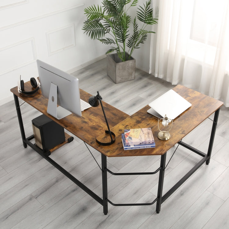 [US Warehouse] Modern Design Home Office School L-Shape Corner Table C