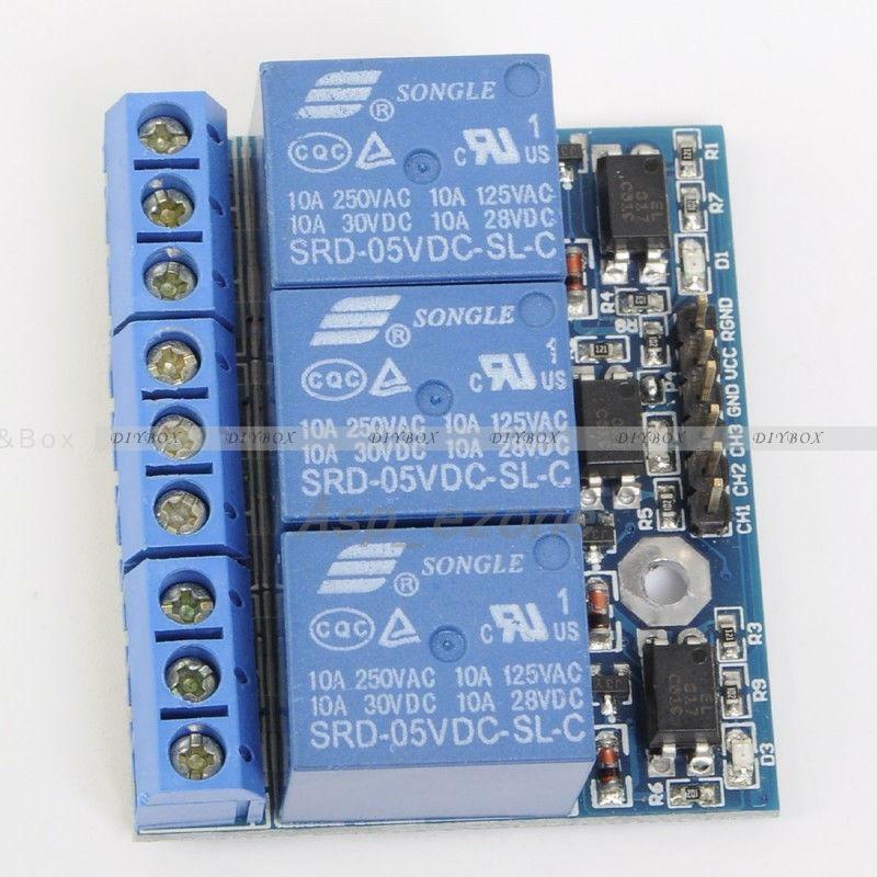 3.3V 5V 3 Channel Relay Module With optocoupler For PIC AVR DSP ARM Ar