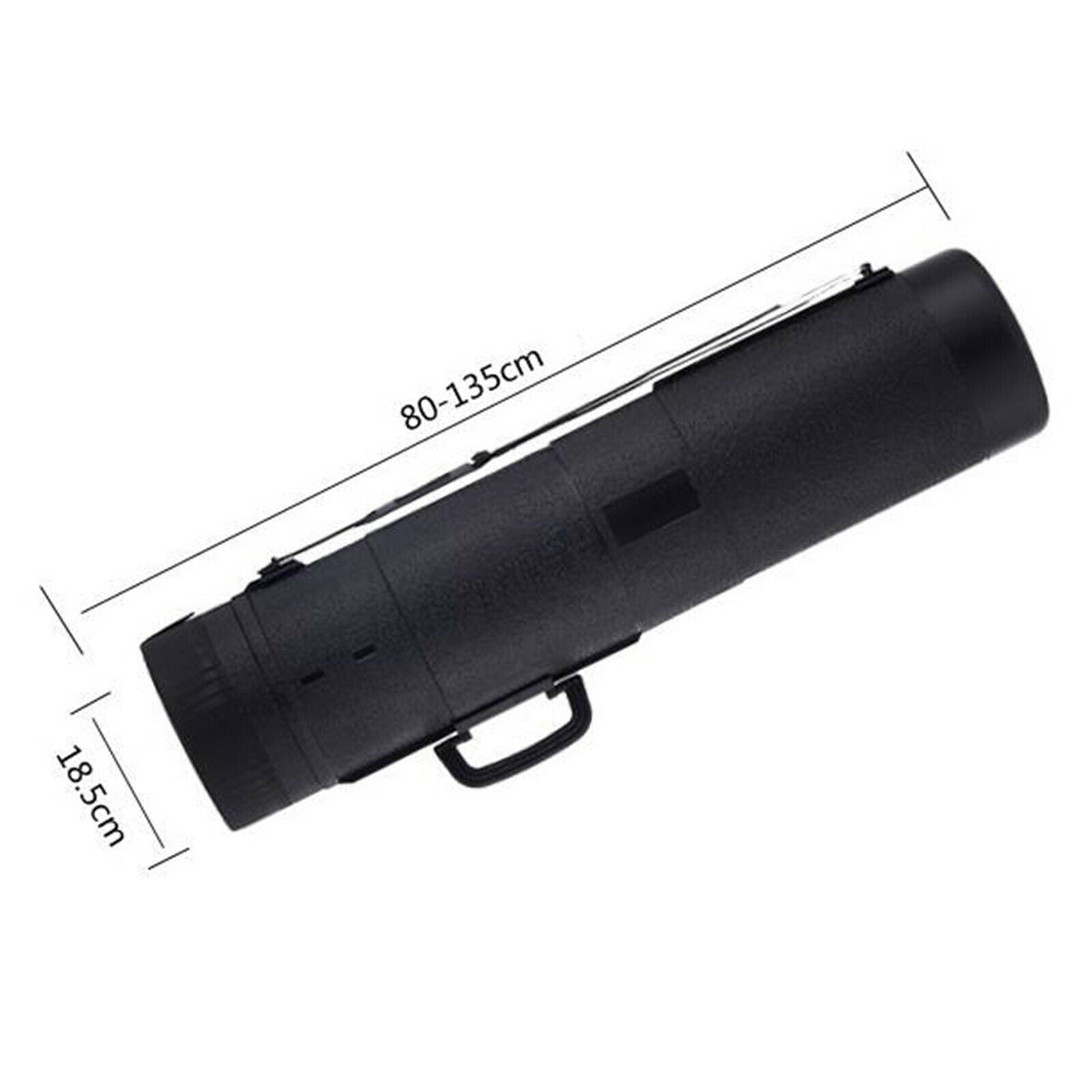 Black Plastic Expanding Poster Drawings Document Storage Tube Box with