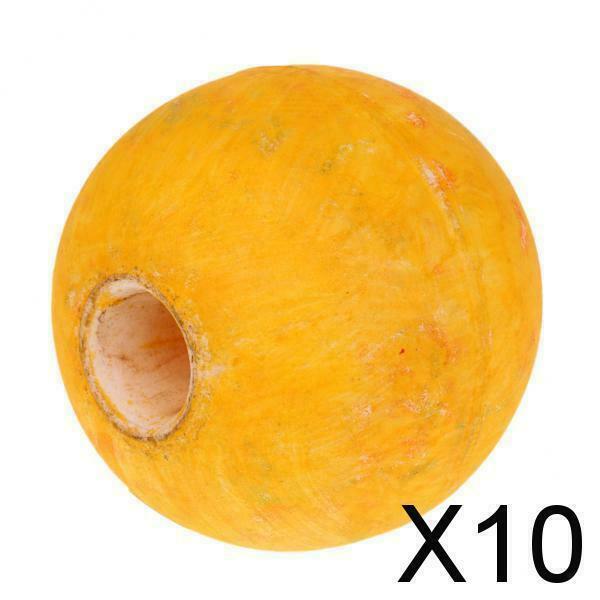 10X Yellow 10cm Anchor Floats with Bore Safety Rope Line Floats Pool A