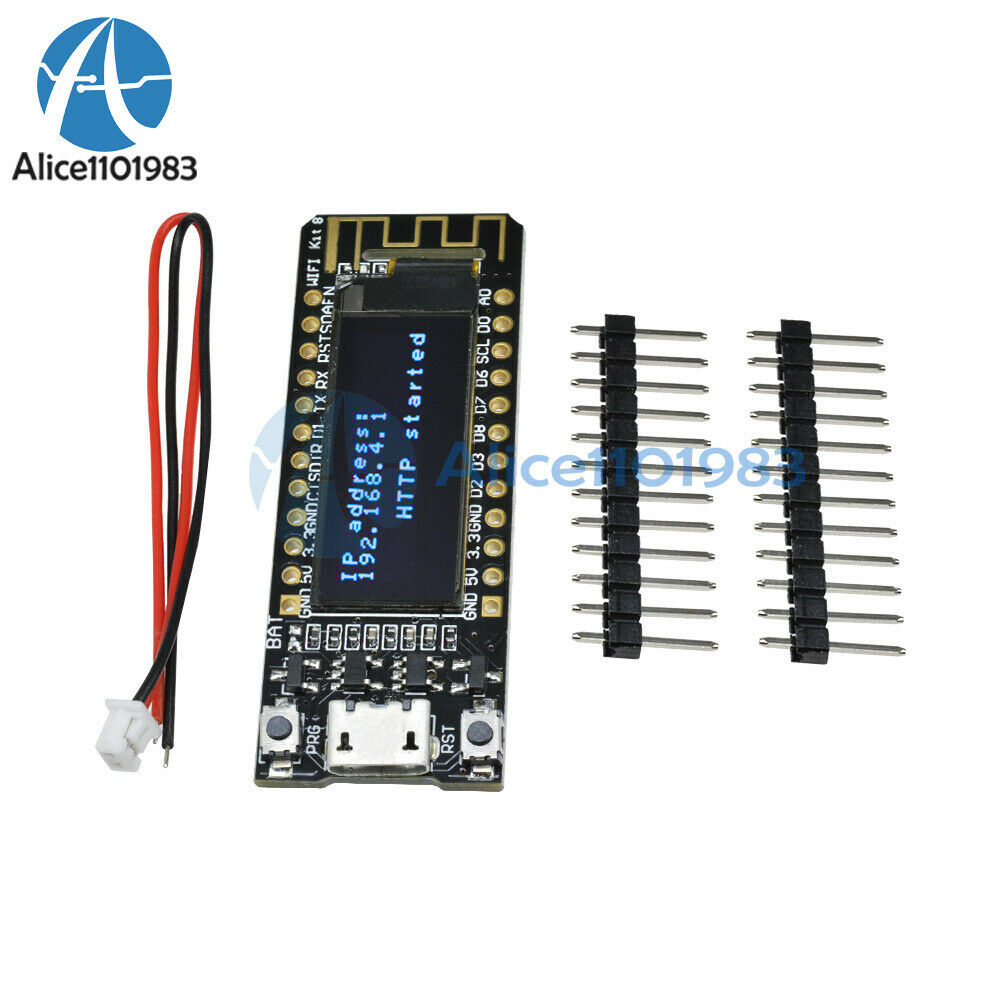 0.91" inch ESP8266 WIFI Module Blue OLED Display CP2104 Nodemcu for Ar