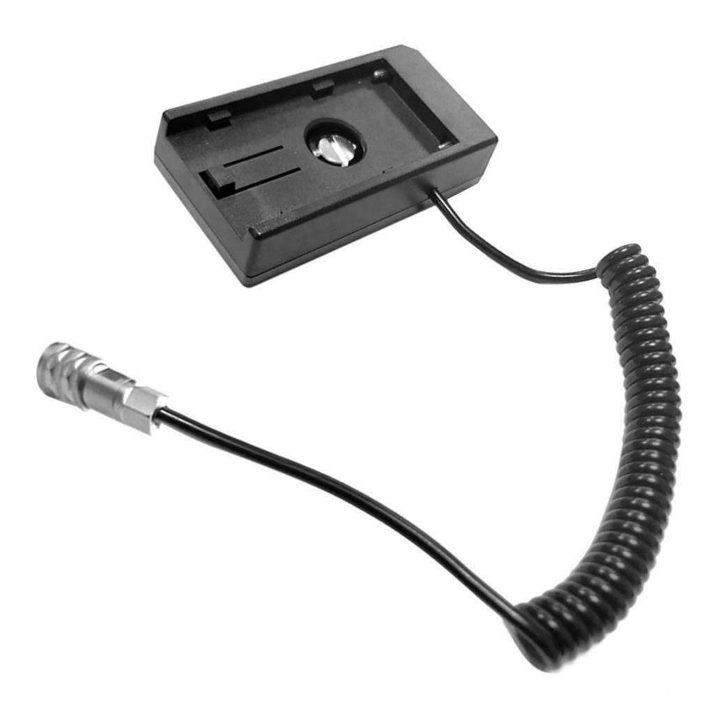 NP-F970 Battery Charger Plate Built-in Coiled Cable for BMPCC 4K