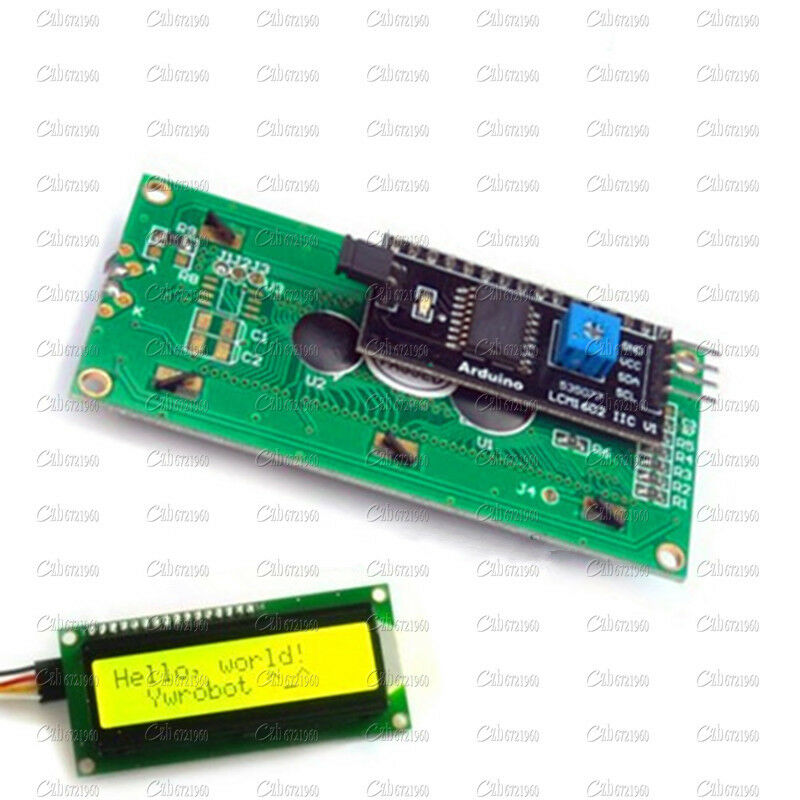 Yellow Display IIC/I2C/TWI/SPI Serial Interface 1602 16X2 Character LC