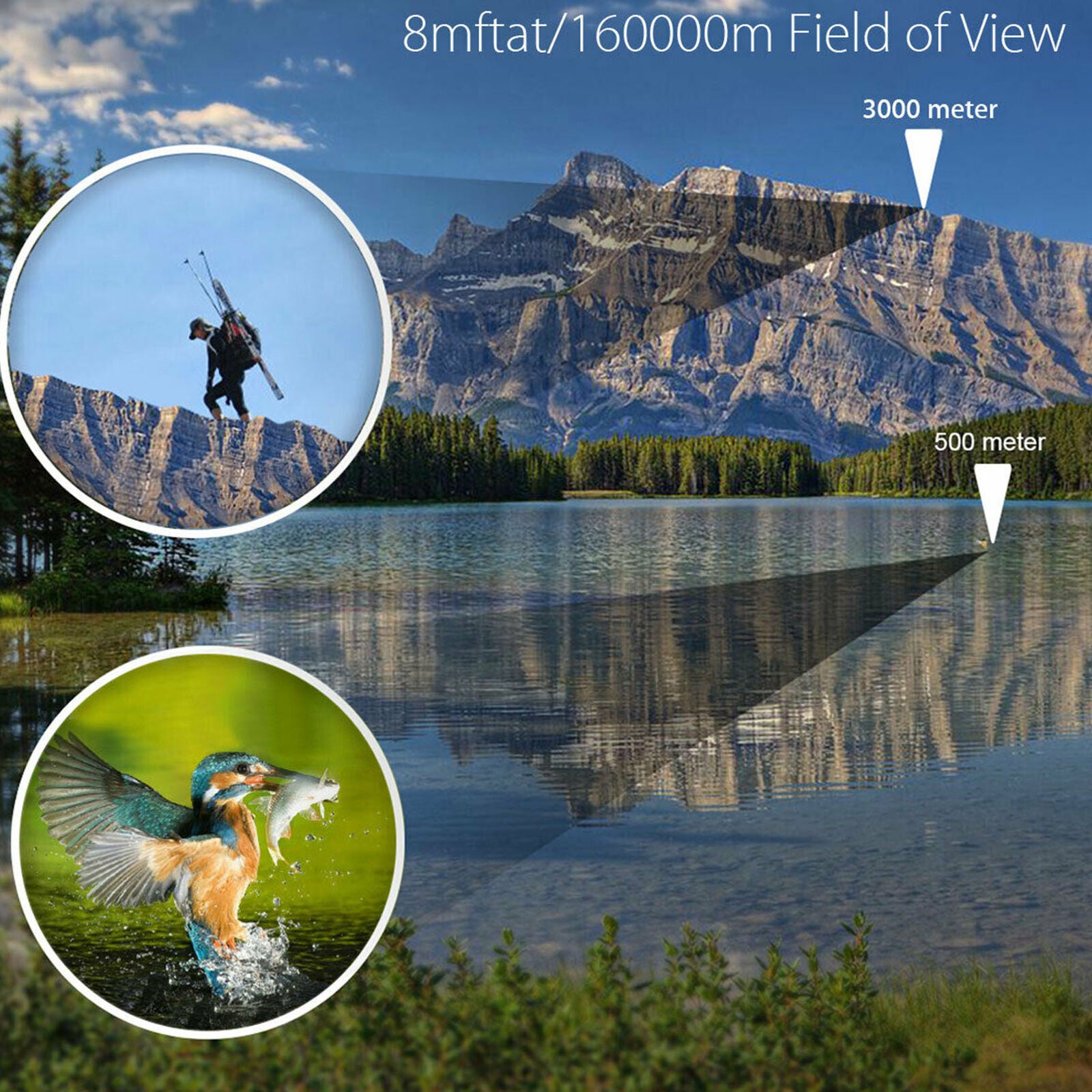 Day/Night 60x60 5-3000M Military Army Zoom Ultra HD Binoculars Optics